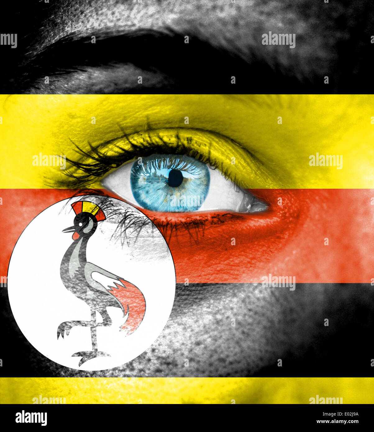 Ugandan face paint girl hi-res stock photography and images - Alamy