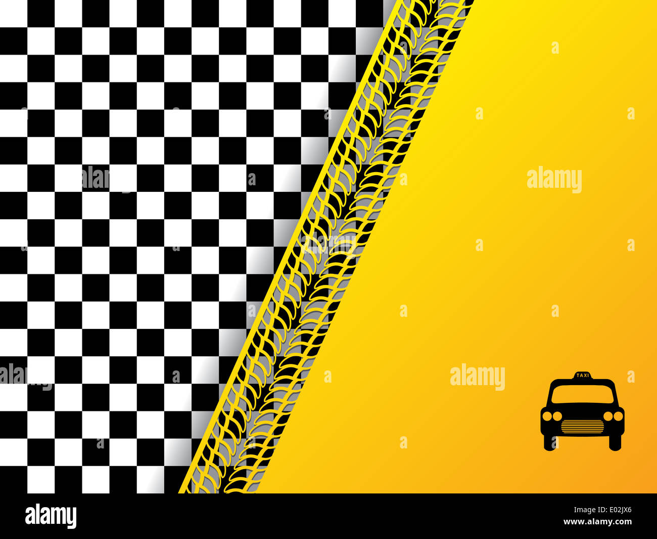 Checkered background design with tire tread ideal for taxi ...
