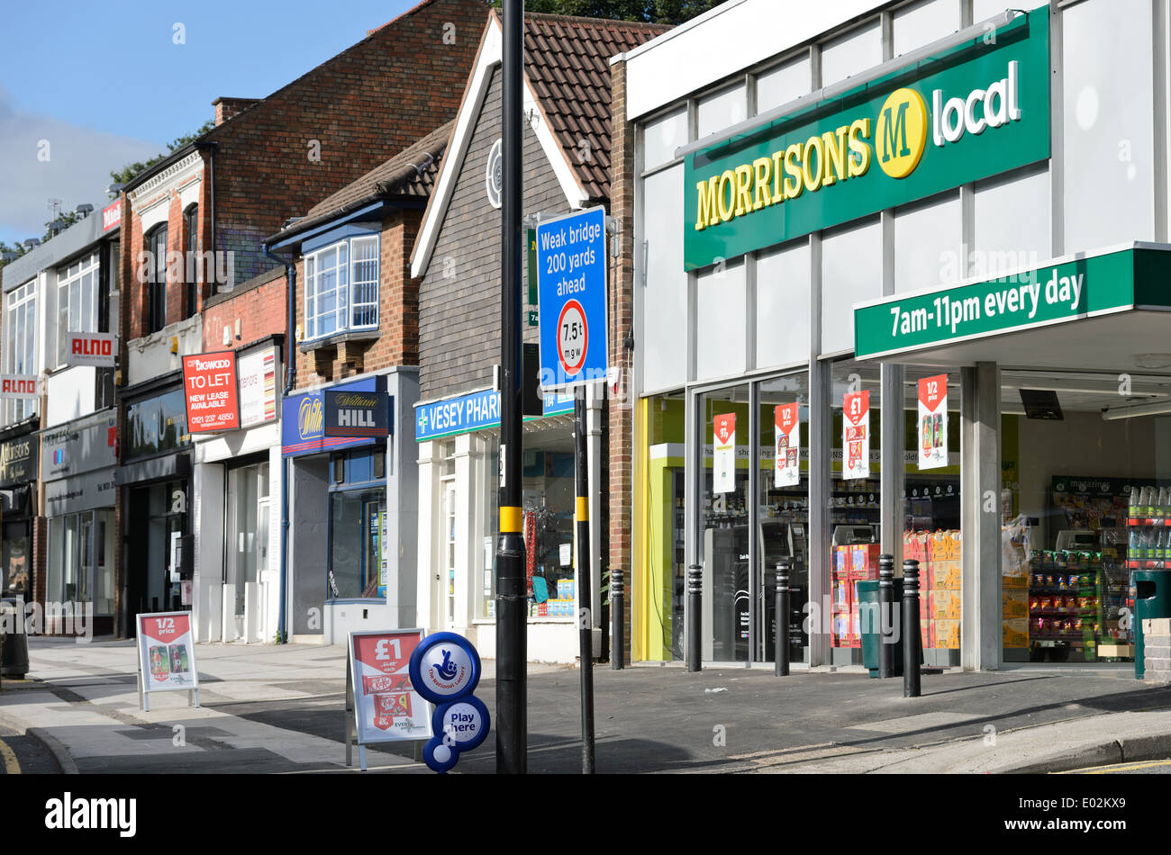 The exterior of a Morrisons local supermarket in Sutton Coldfield, West ...
