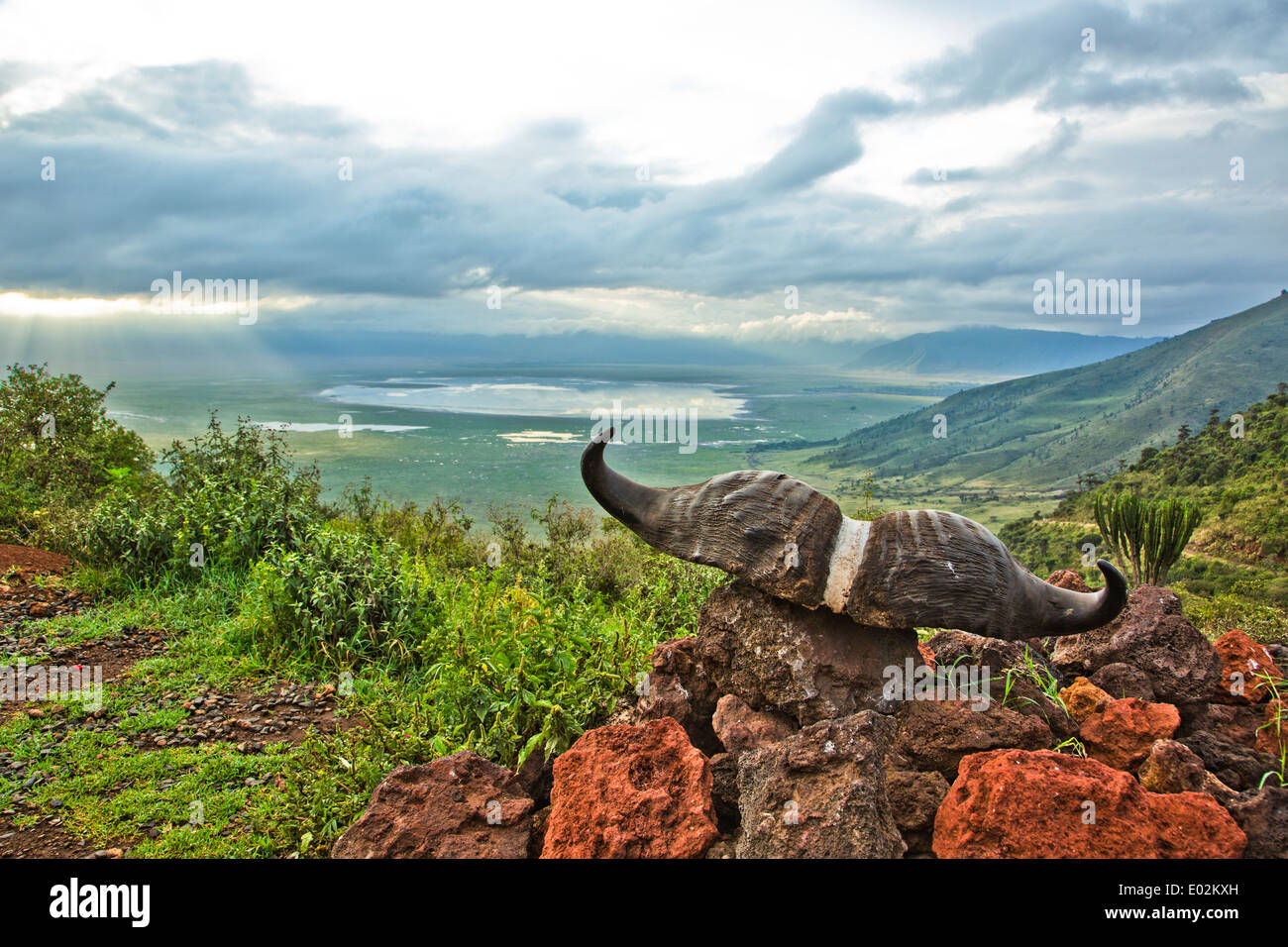 Ngorongoro Conservation Area, Tanzania. View of the crater Stock Photo ...
