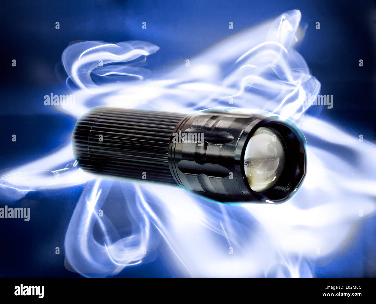 Flashlight on a slow speed light painting background Stock Photo - Alamy
