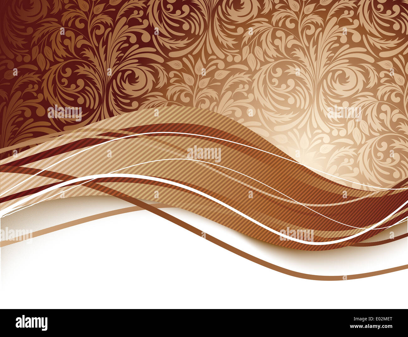 Floral background in brown color. Chocolate illustration Stock Photo ...