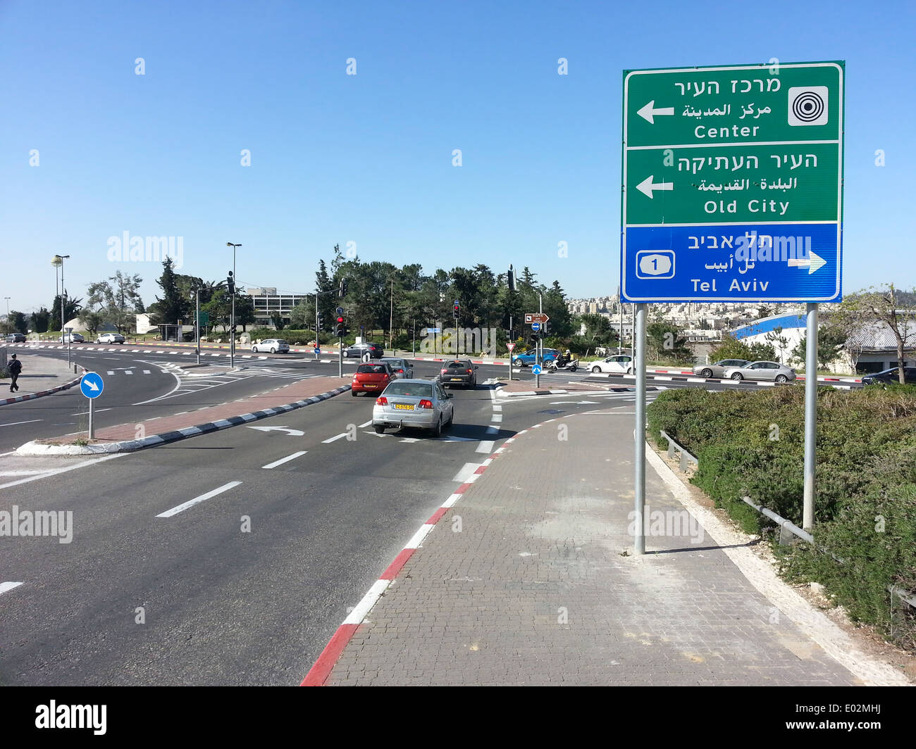 Road signs jerusalem hi-res stock photography and images - Alamy