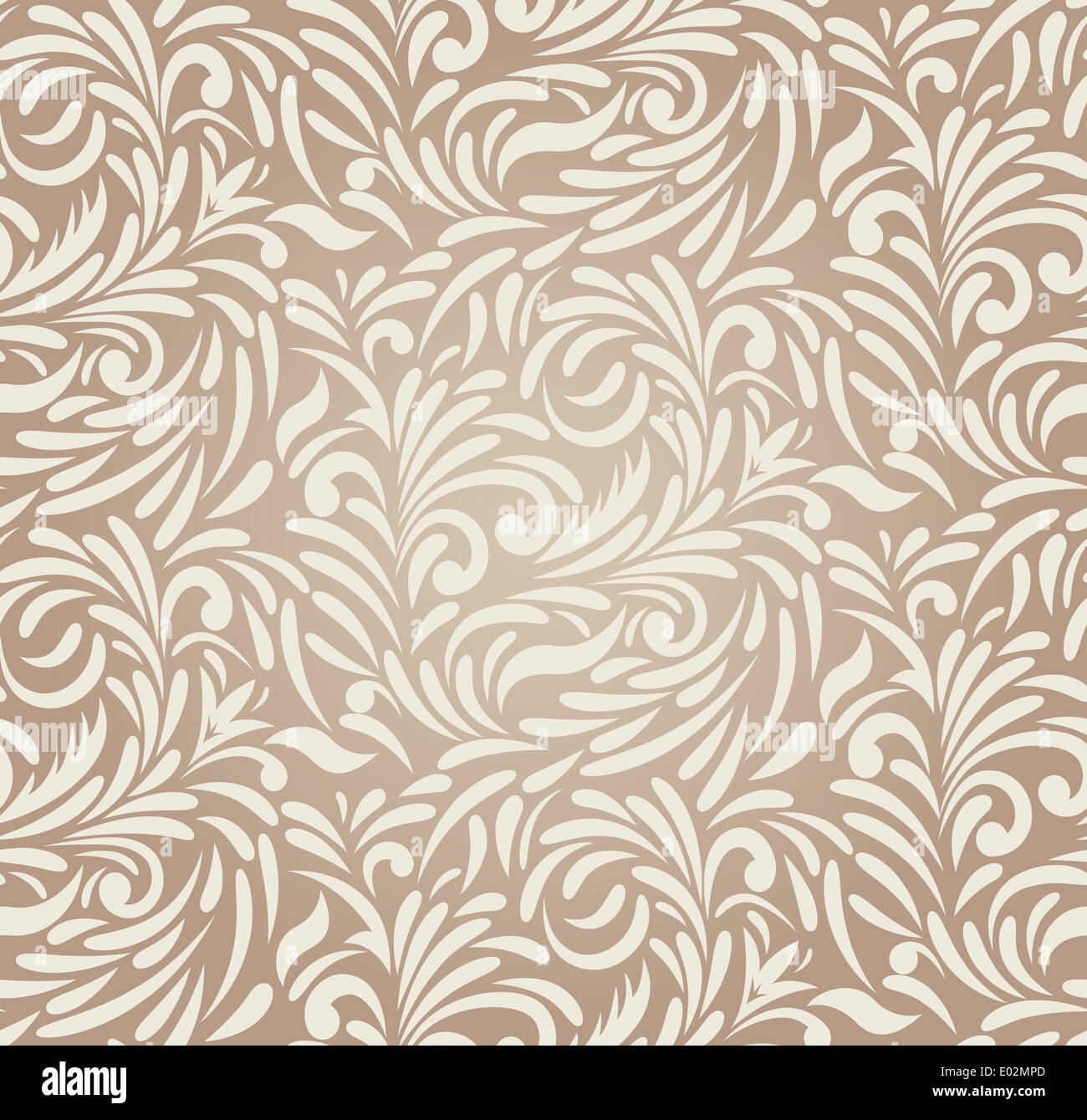 Seamless pattern in brown color. Floral illustration Stock Photo - Alamy