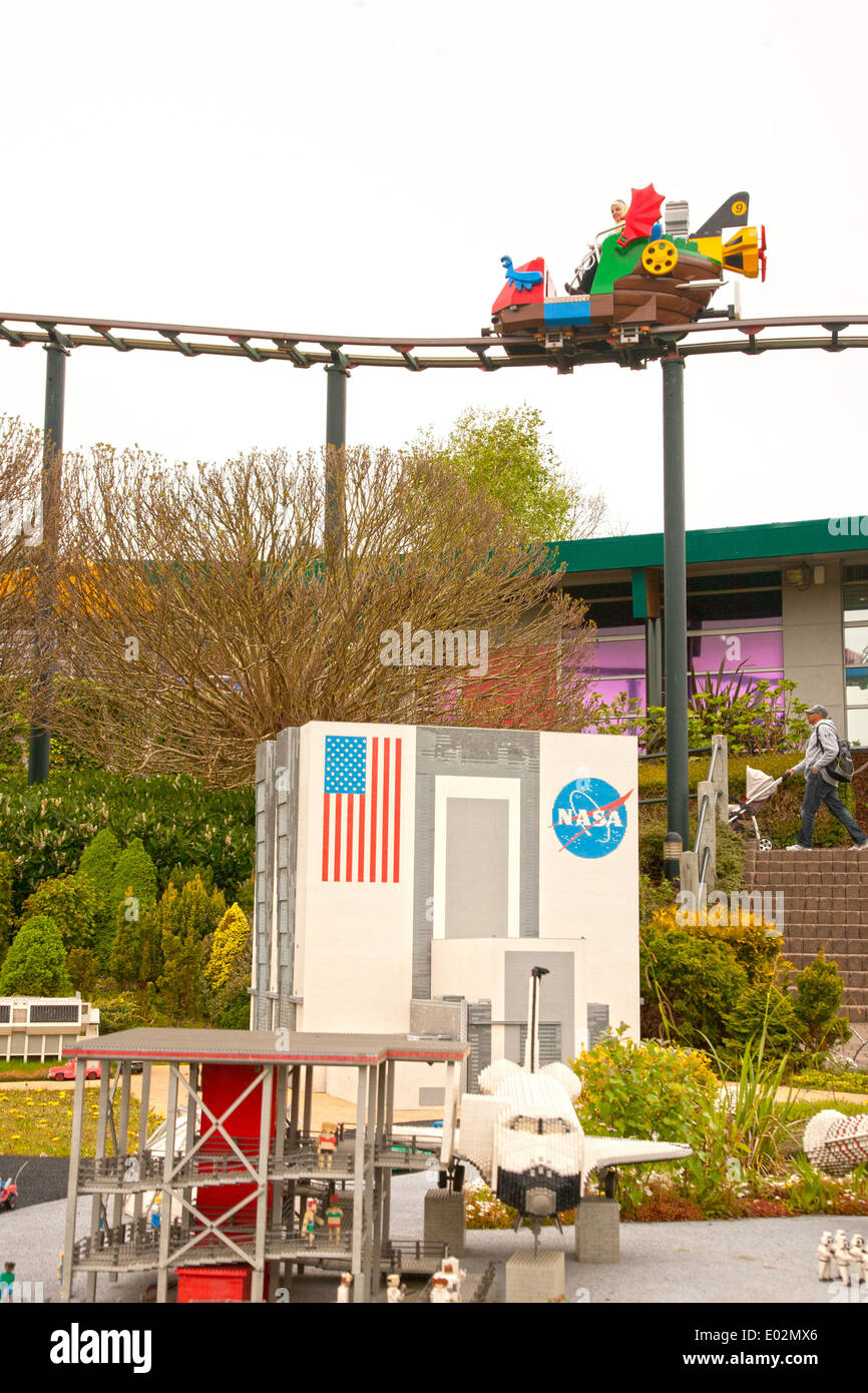 UK, Windsor, Legoland, a family leisure park, NASA Lego display Stock ...