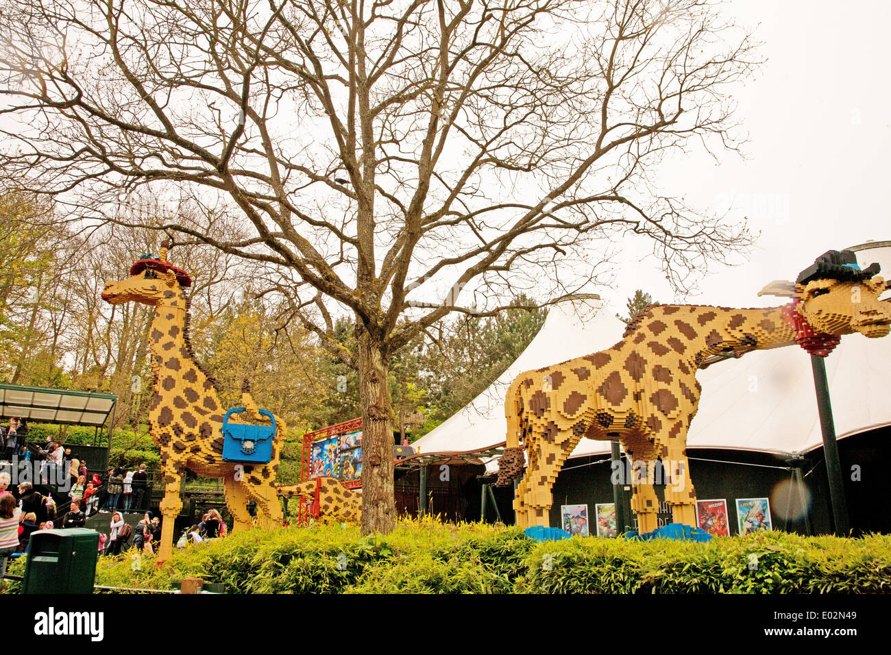 UK, Windsor, Legoland, a family leisure park, giraffes Stock Photo - Alamy