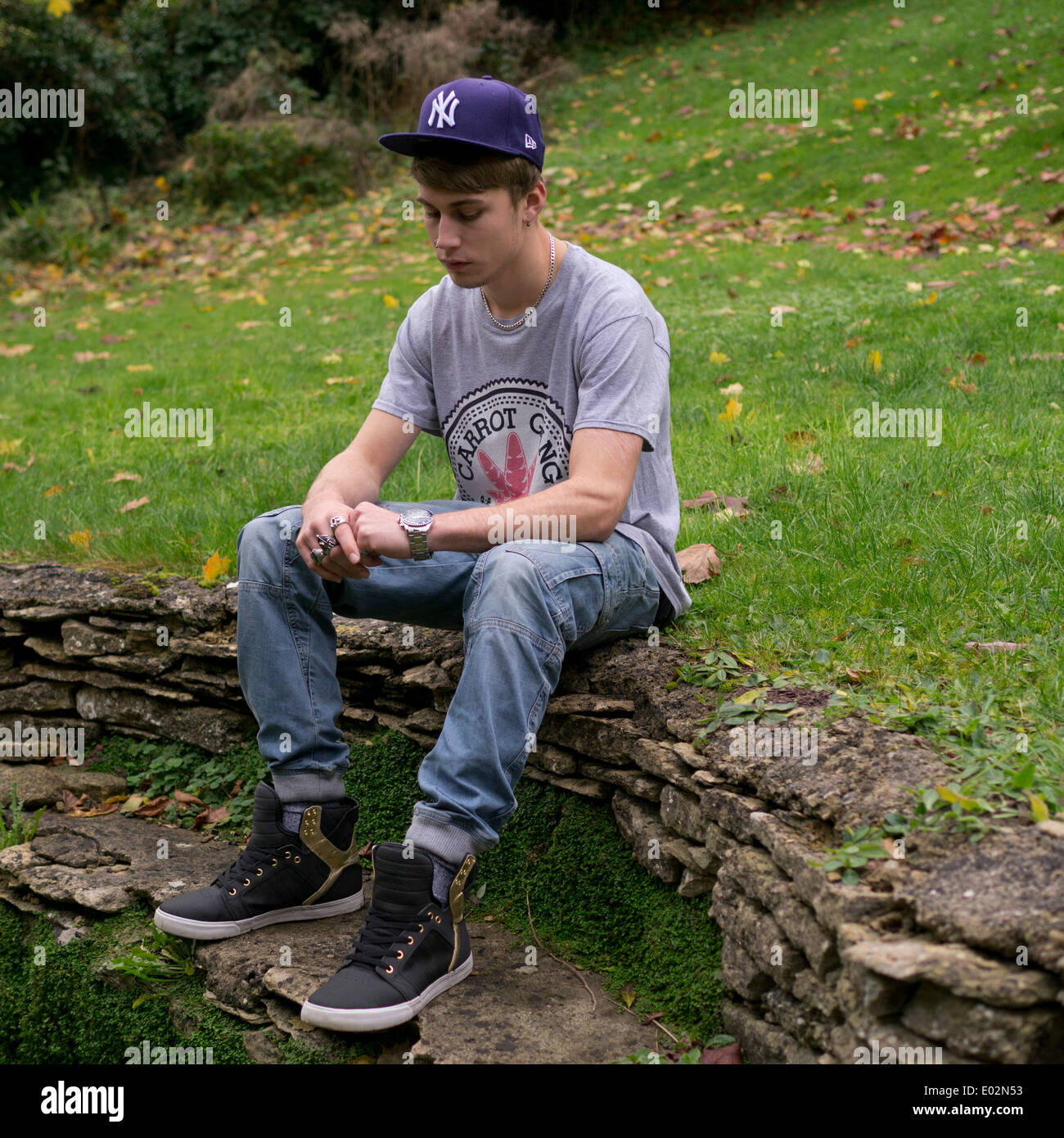 Young man photographed at the age of twenty as part of a project ...