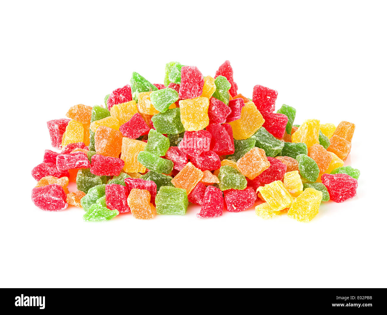 Sweet Candied Fruit closeup, isolated Stock Photo - Alamy