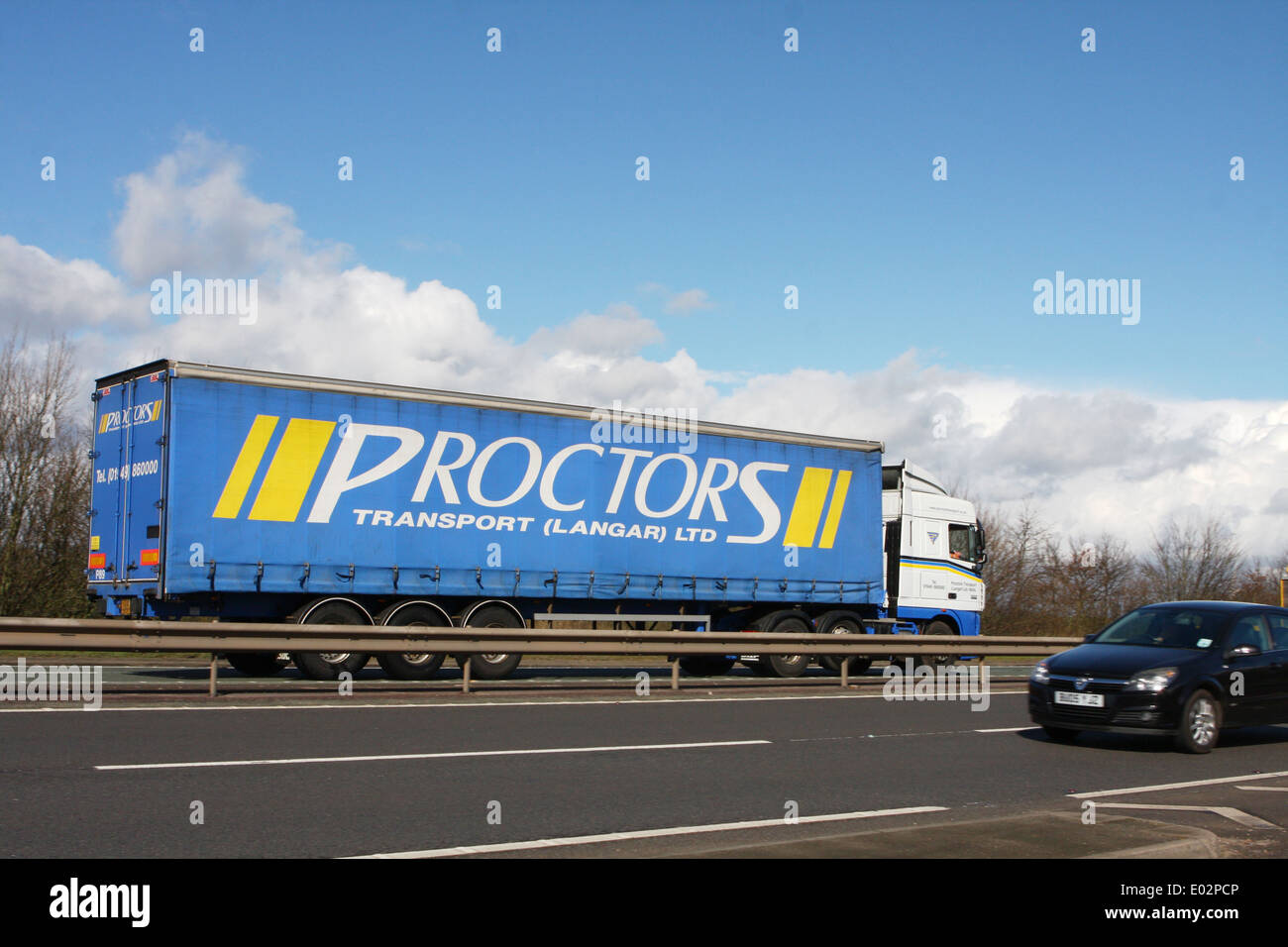 Side view of car transporting truck hi-res stock photography and images ...