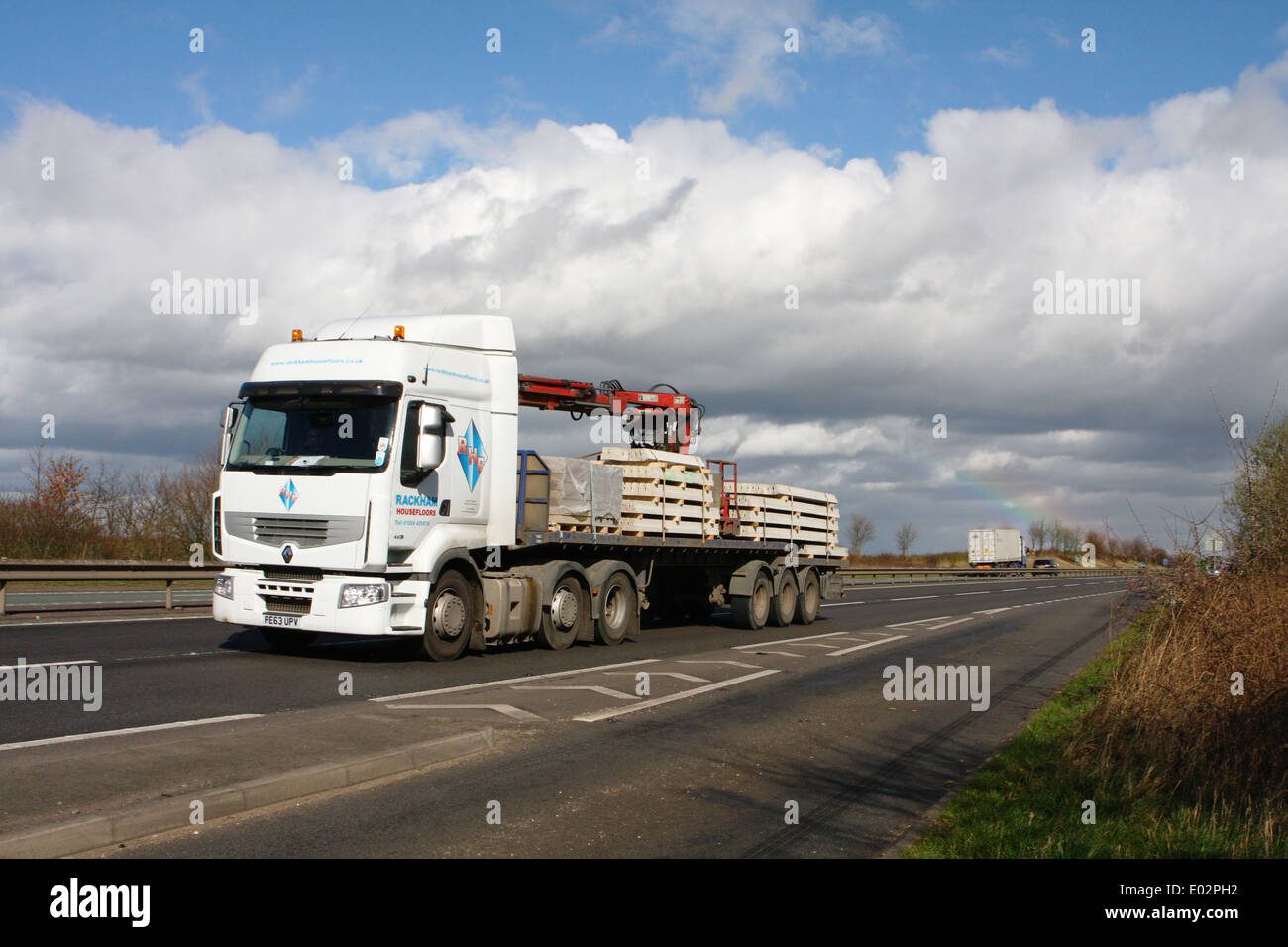 Flatbed truck flatbed articulated lorry hi-res stock photography and ...