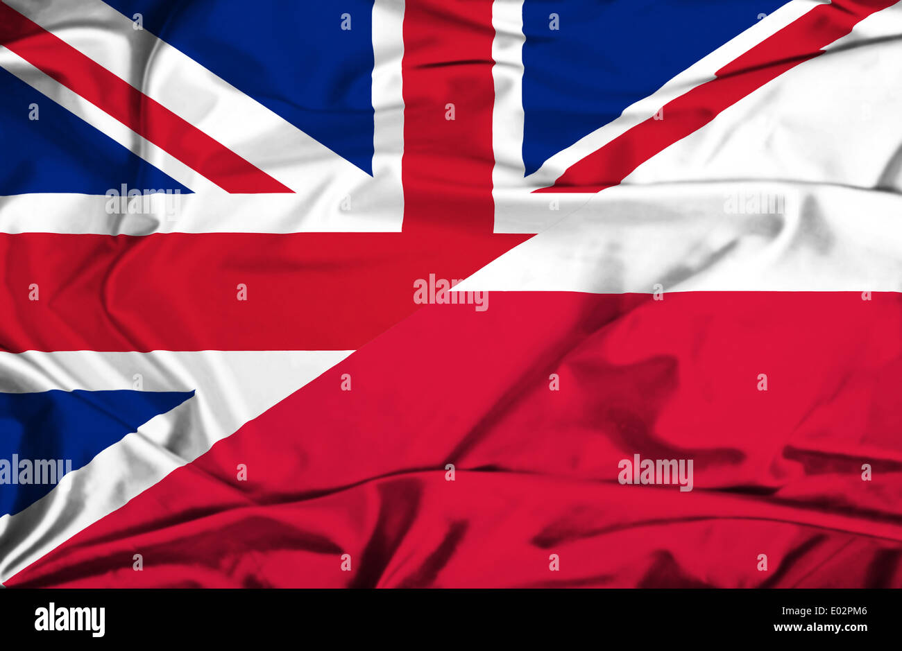 Polish and british flag hi-res stock photography and images - Alamy