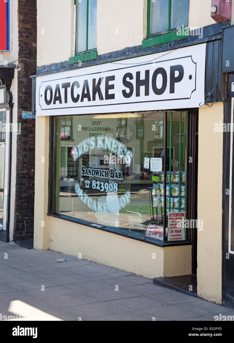 An oatcake shop called The Bees Knees selling a North Staffs delicacy ...