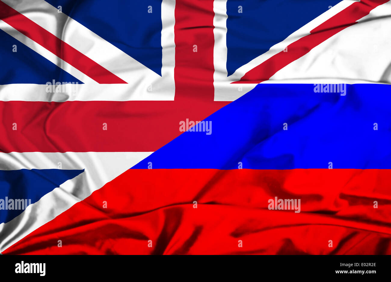 Uk russia flag 3d hi-res stock photography and images - Alamy