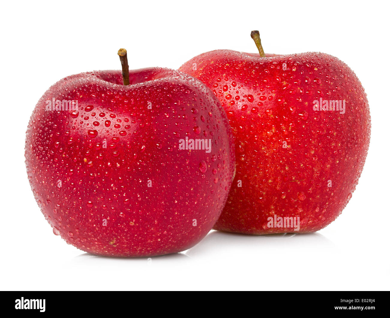 Close up wet red apple Cut Out Stock Images & Pictures - Alamy