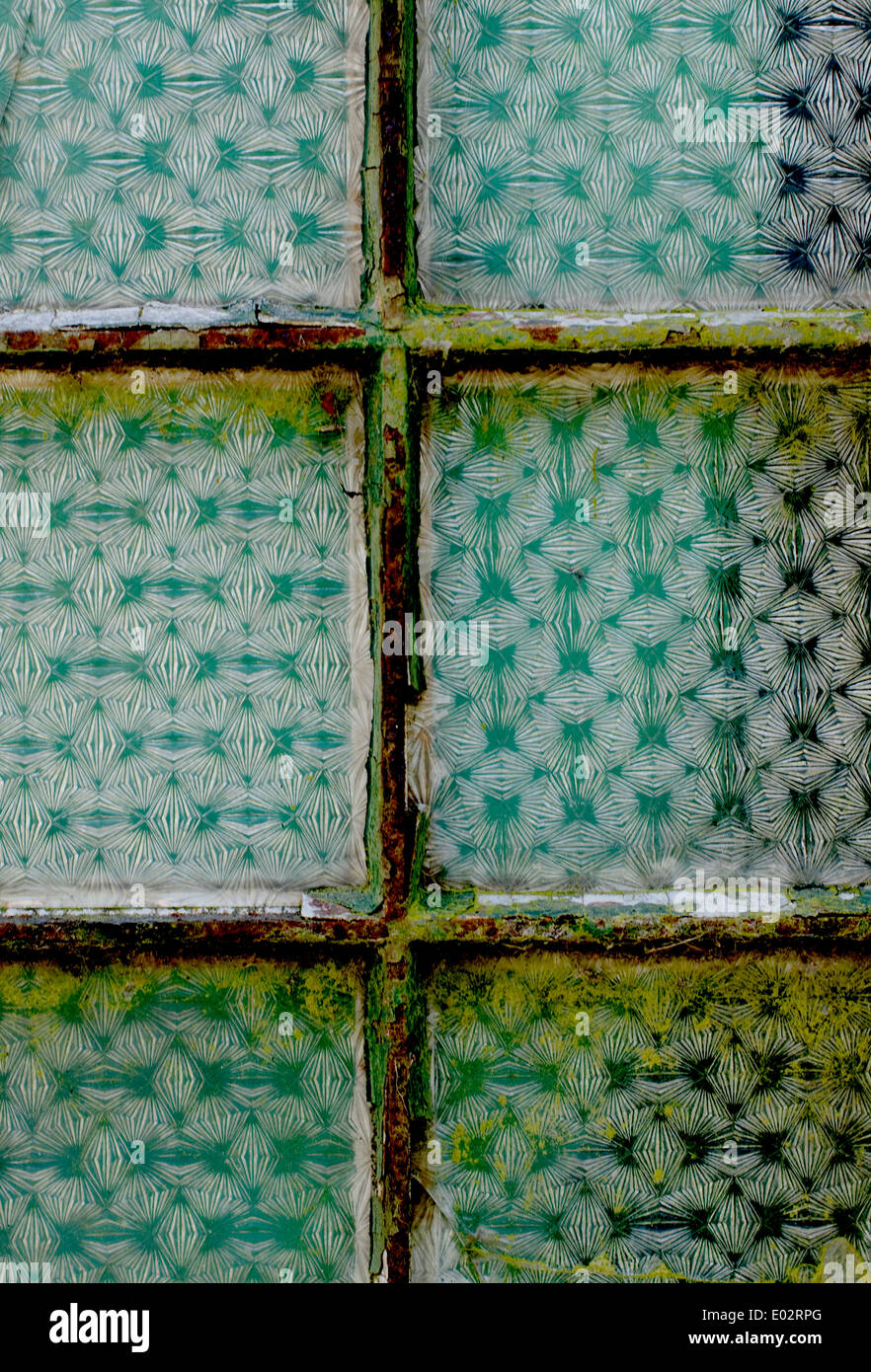 Close up image of a patterned glass window pane Stock Photo - Alamy