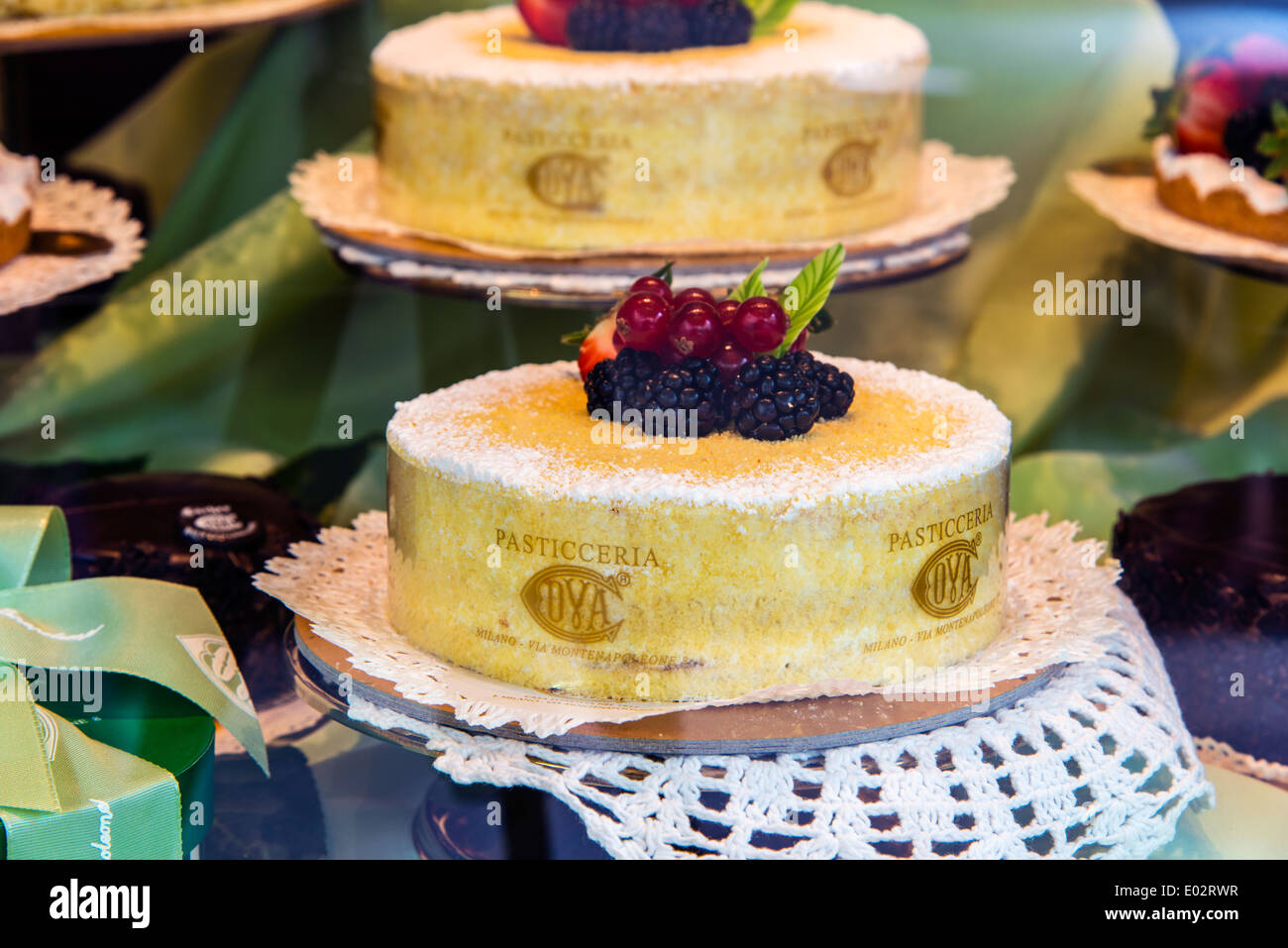 Caffe Cova pastry shop window located in Via Monte Napoleone shopping ...