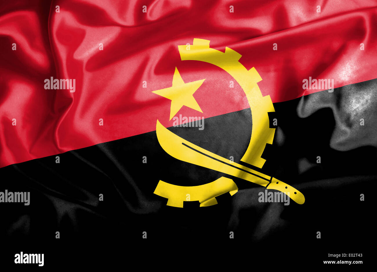 Waving angolan flag hi-res stock photography and images - Alamy
