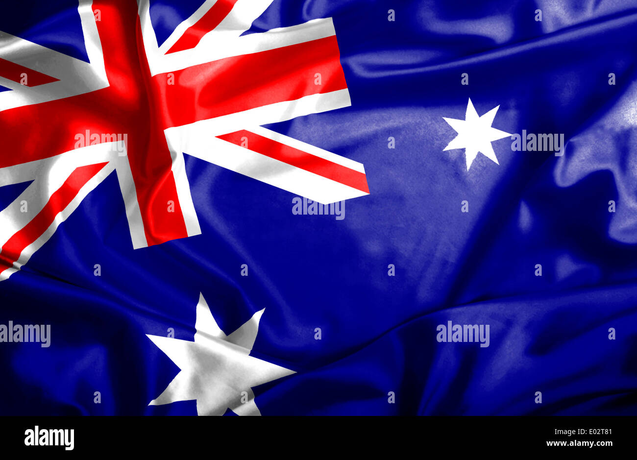 Australia waving flag Stock Photo - Alamy