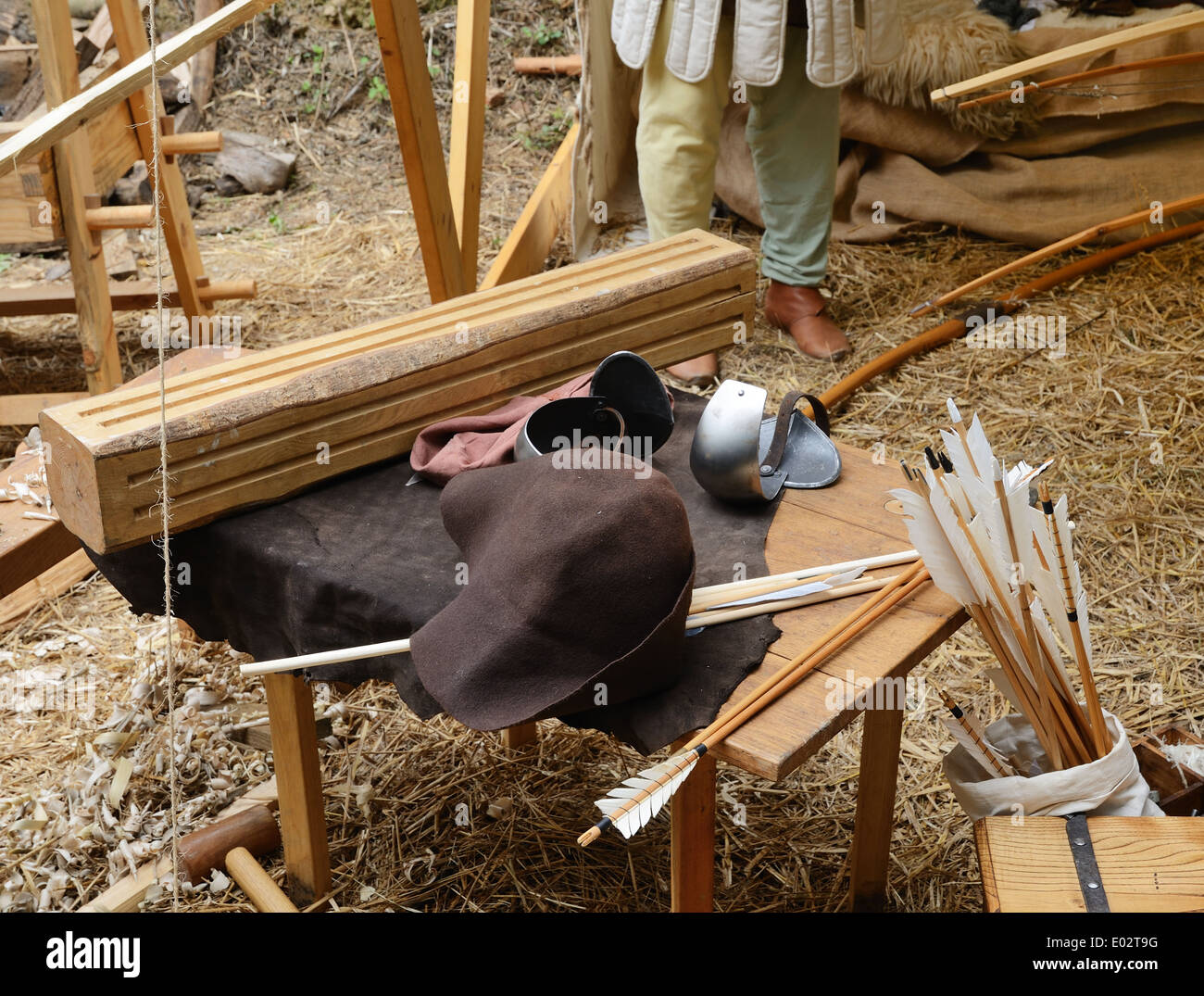 Vintage armaments of the ancient archer Stock Photo - Alamy