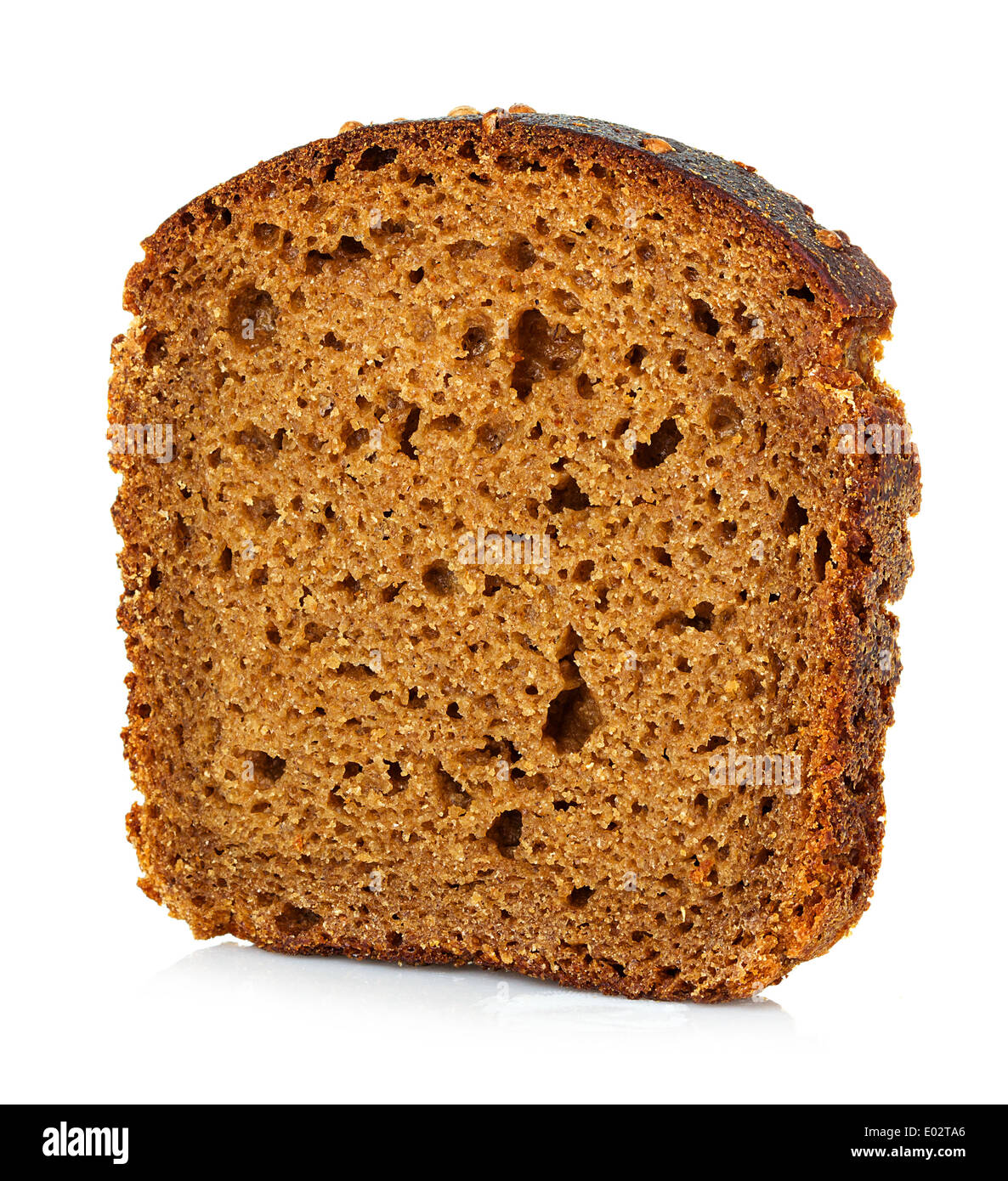 Brown bread slice isolated Stock Photo - Alamy