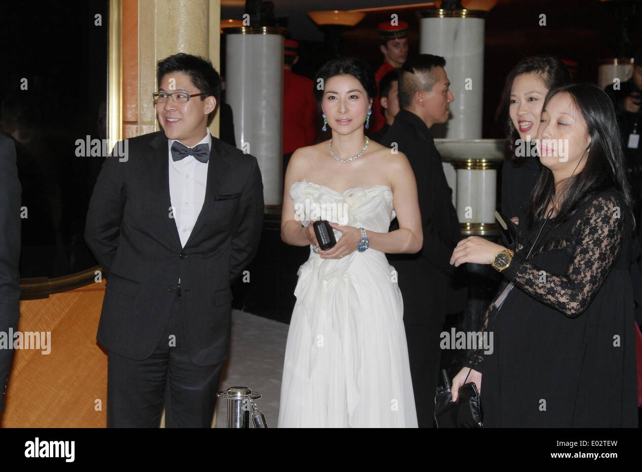 Hong Kong, China. 25th Apr, 2014. Kenneth Fok and wife Guo Jingjing ...