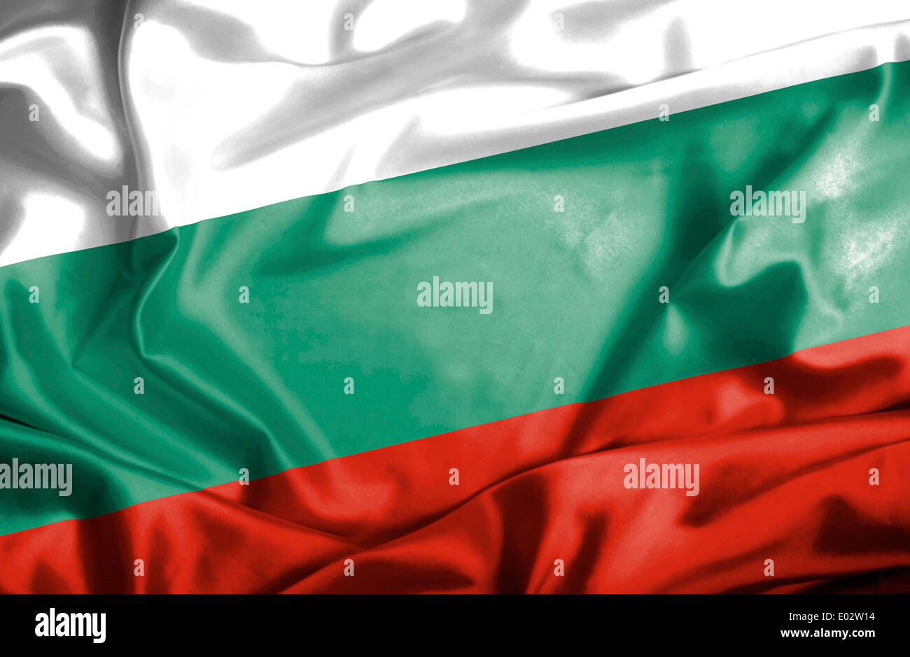 Bulgaria waving flag Stock Photo - Alamy