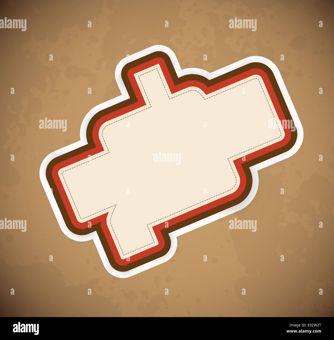 Retro background with square label. Abstract illustration Stock Photo ...