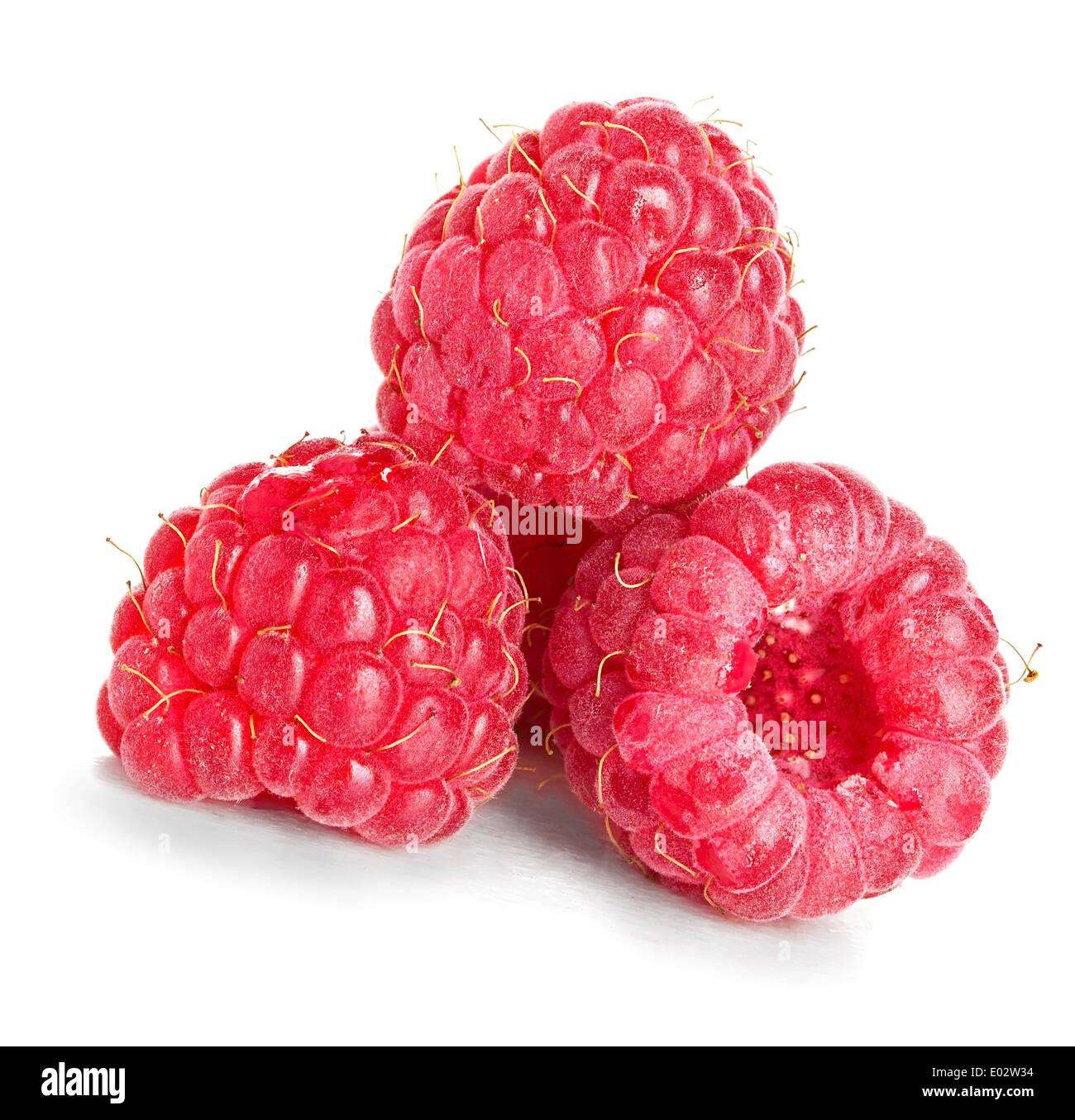 Raspberries isolated on white background Stock Photo - Alamy