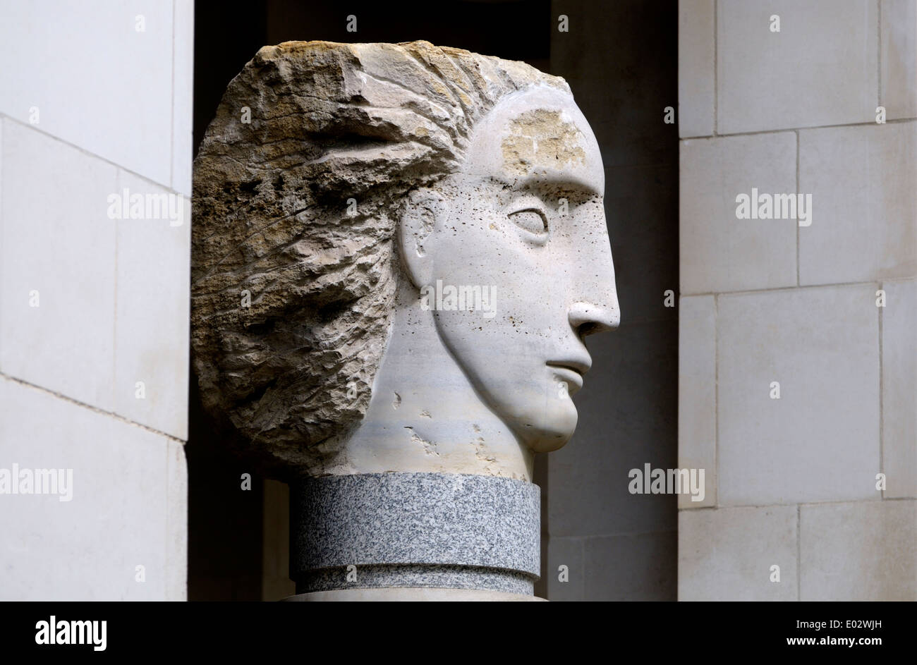 London, England, UK. Angel Head (one of five by Emily Young) by St Paul ...