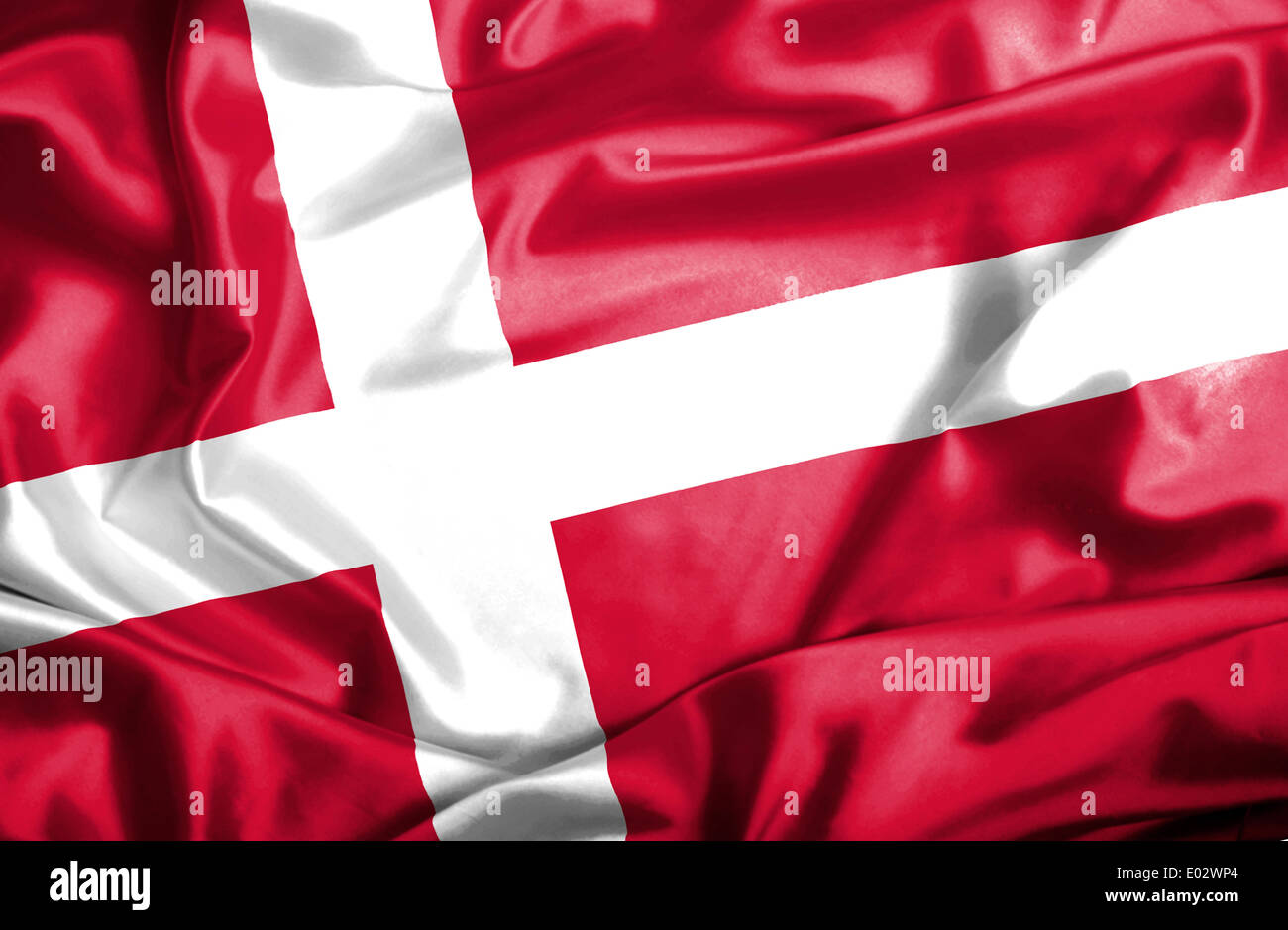 Denmark waving flag Stock Photo - Alamy
