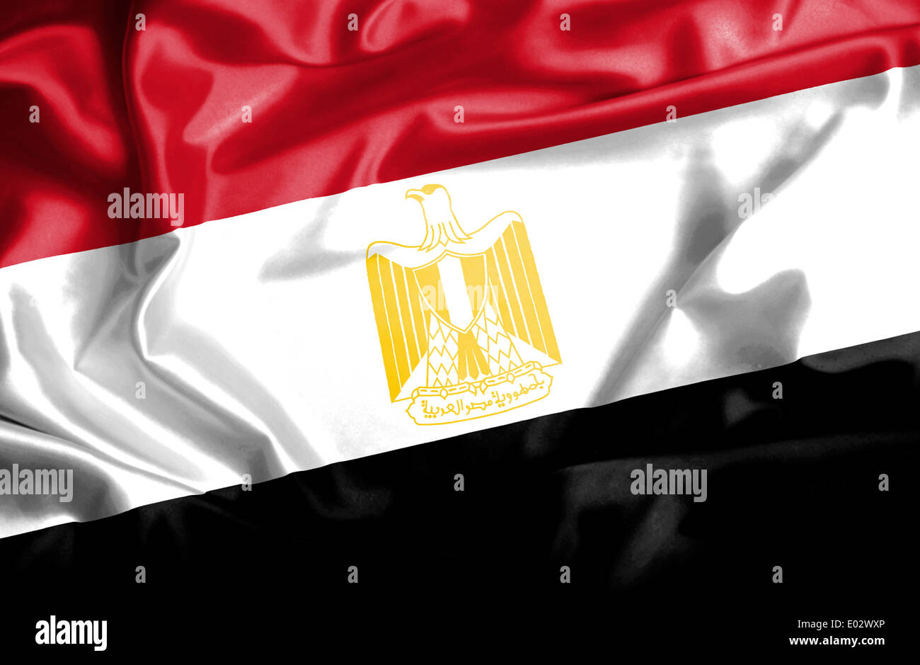 Egypt waving flag Stock Photo - Alamy
