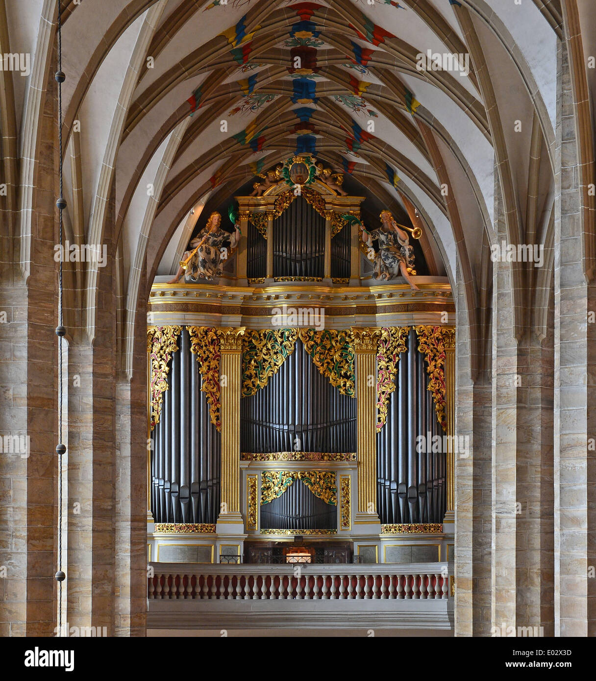 Freiburg, Germany. 30th Apr, 2014. The Silbermann organ in the ...