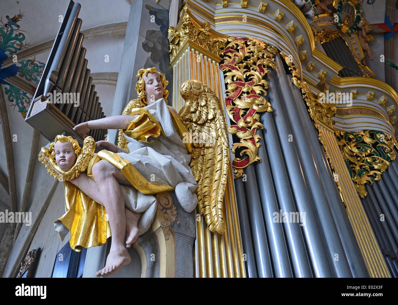 Freiburg, Germany. 30th Apr, 2014. The Silbermann organ in the ...