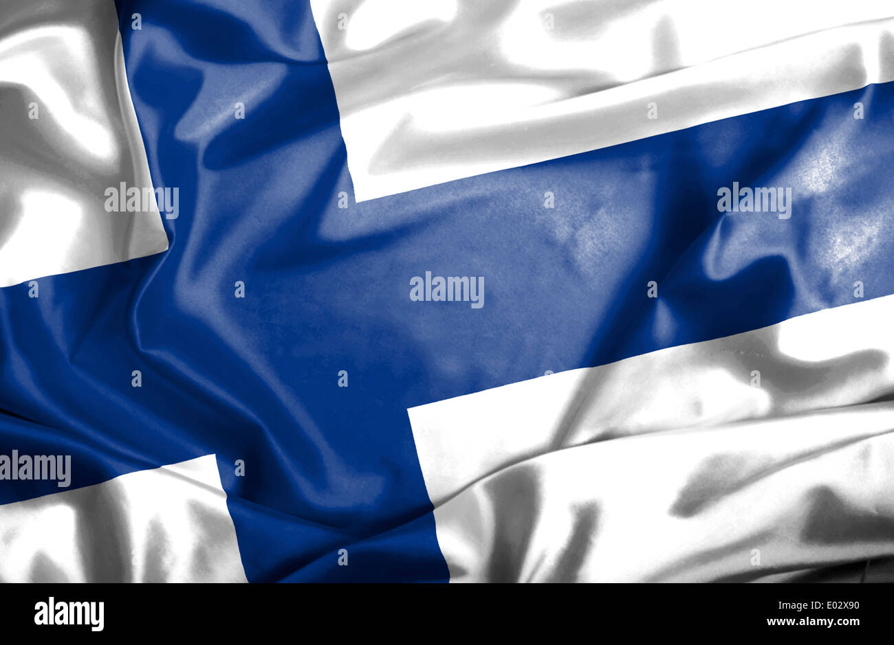 Finland waving flag Stock Photo - Alamy