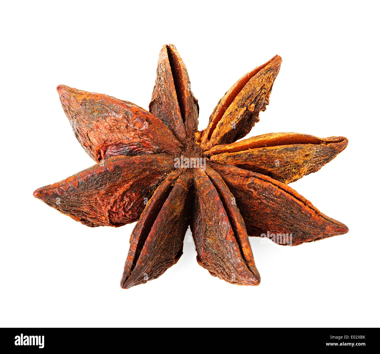 Single star anise isolated on white Stock Photo - Alamy