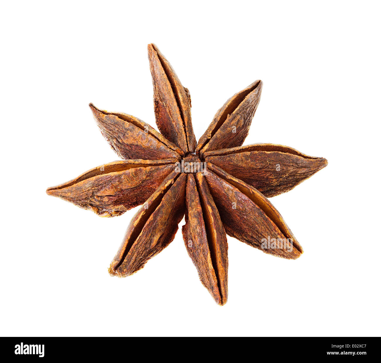 Single star anise isolated on white Stock Photo - Alamy