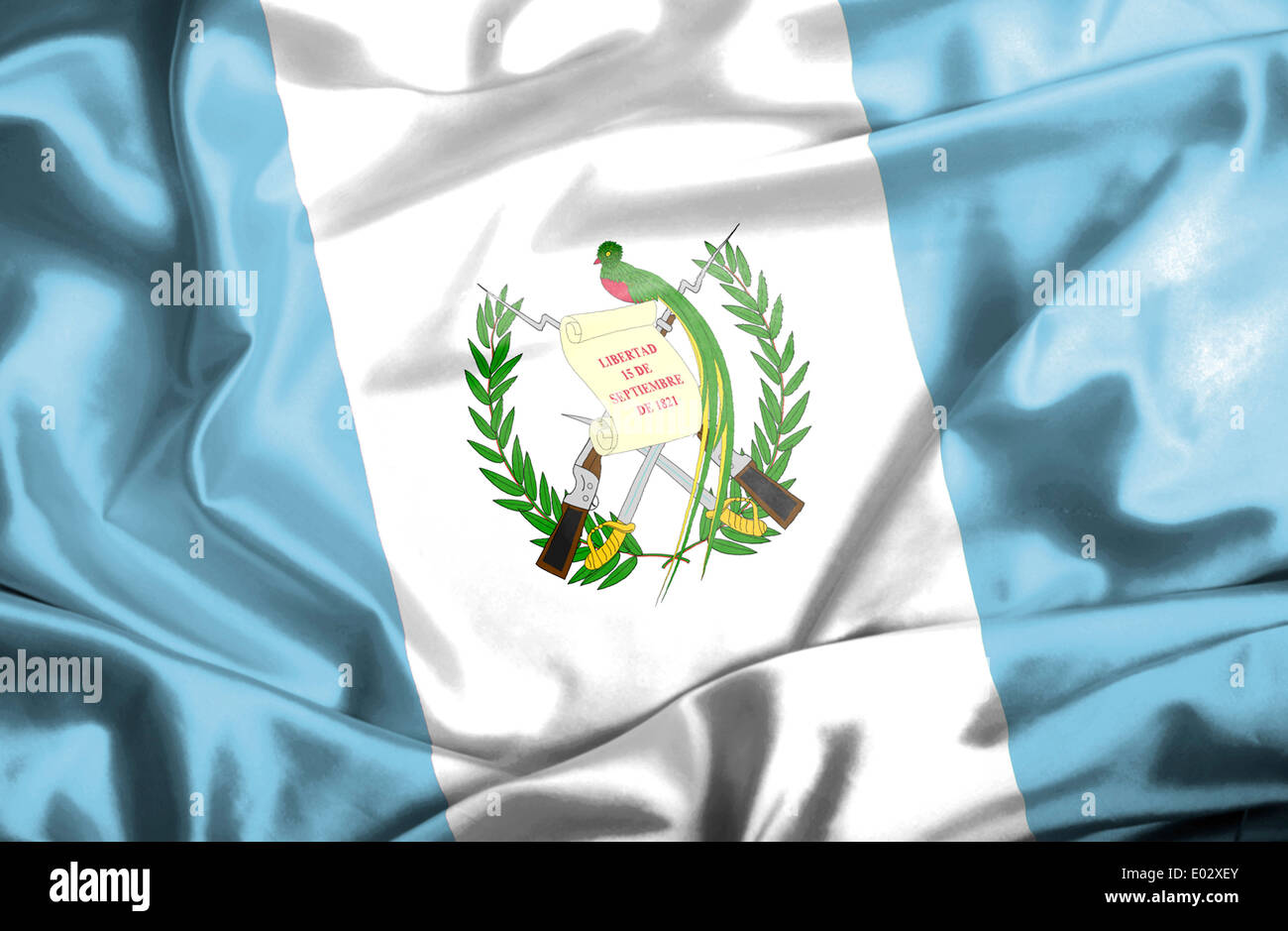 Guatemala waving flag Stock Photo - Alamy
