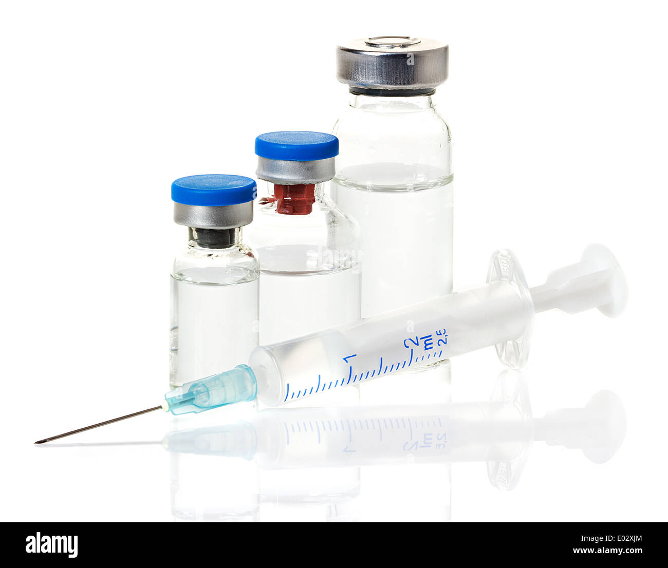 medical ampoule, vials, and syringes isolated Stock Photo - Alamy