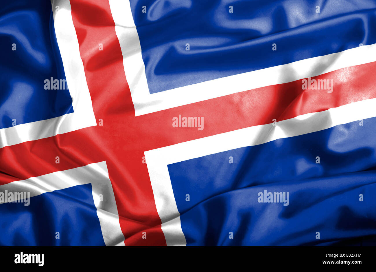 Iceland waving flag Stock Photo - Alamy
