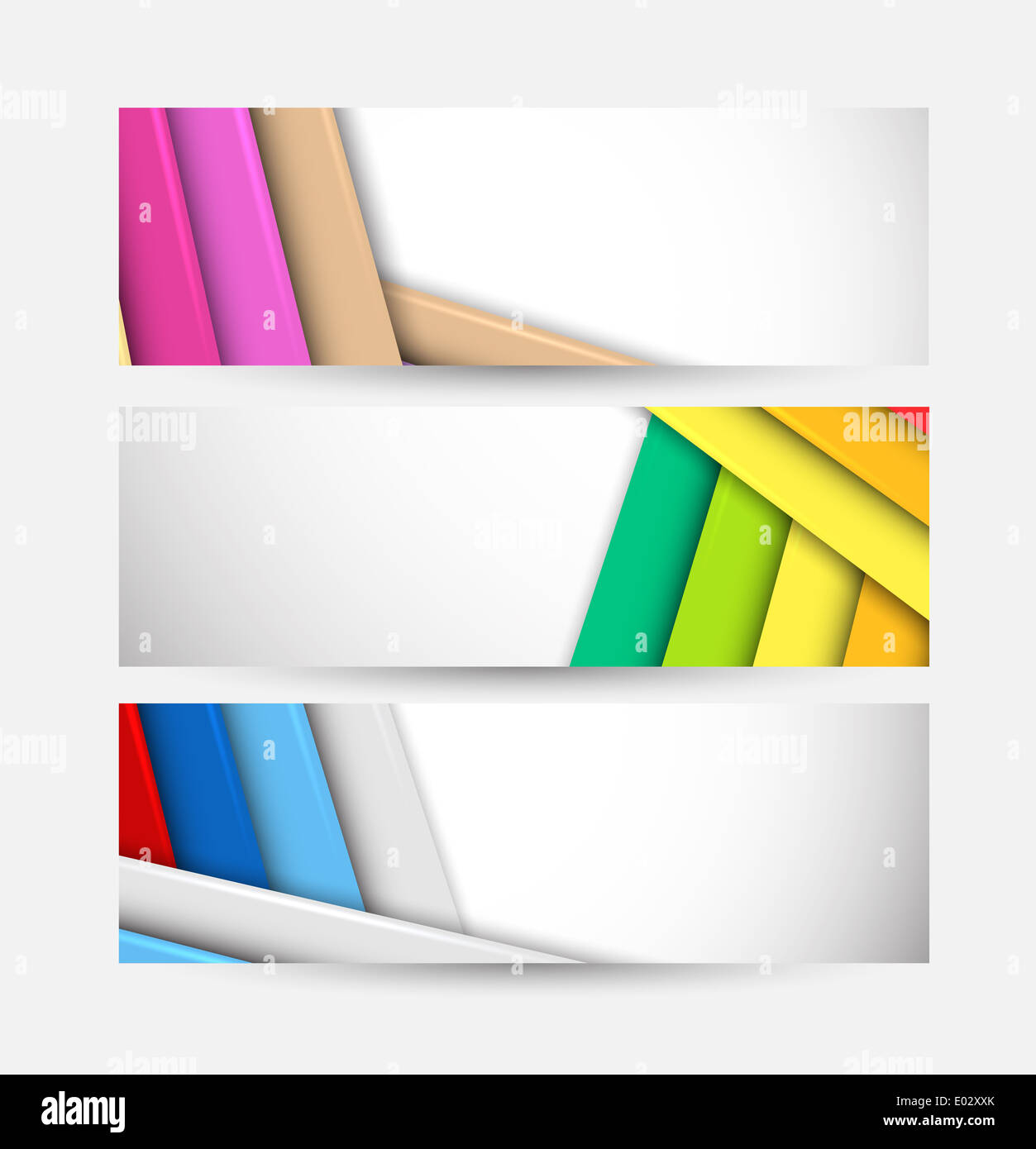 Set of stripes banners. Abstract colorful illustration Stock Photo - Alamy