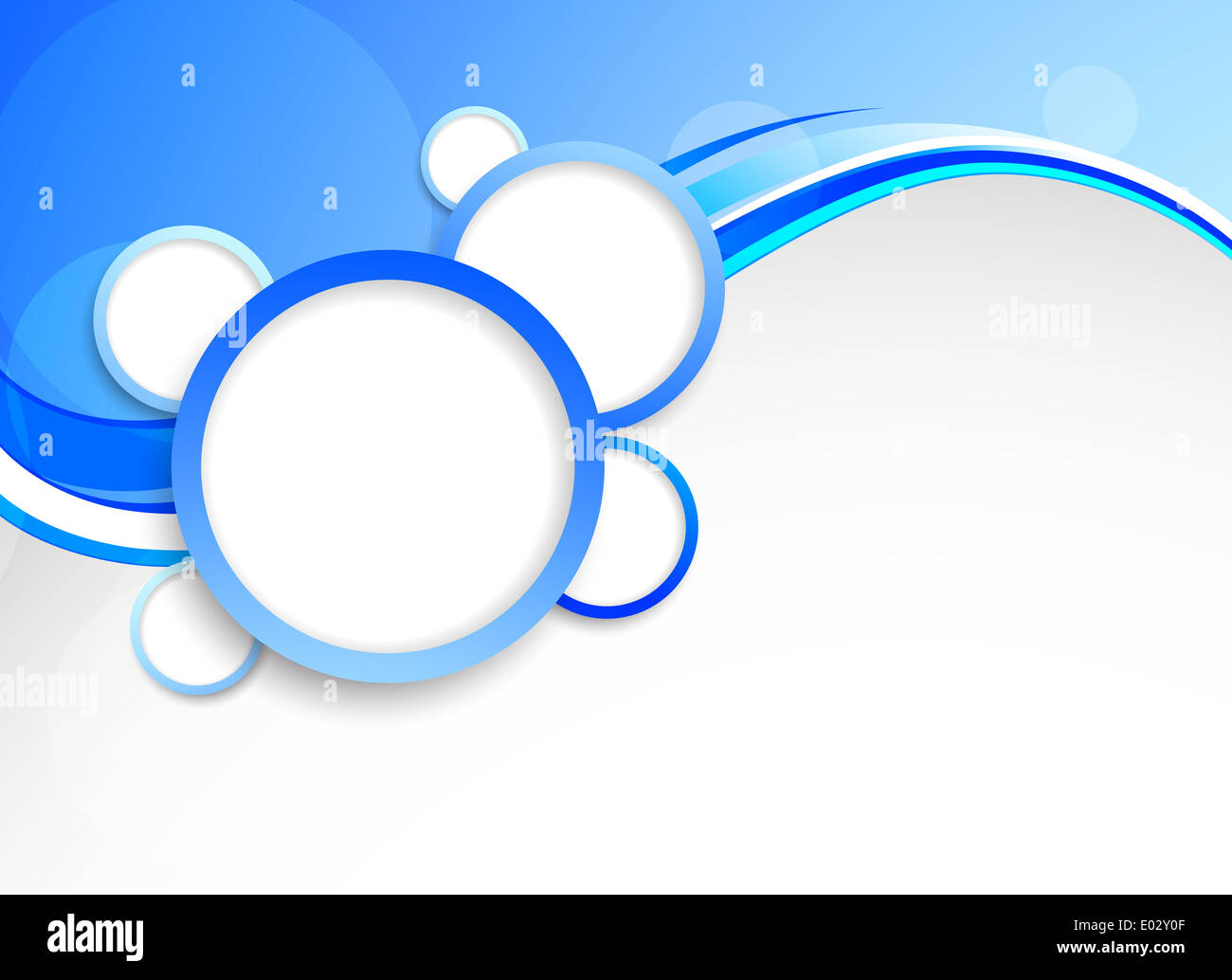 Abstract blue background with circles. Colorful illustration Stock ...