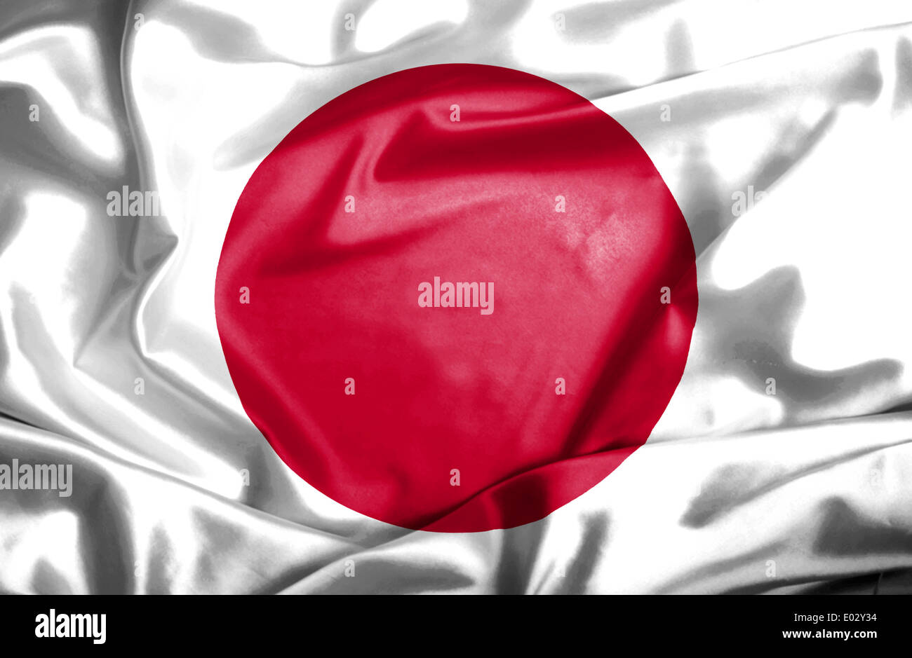 Japan waving flag Stock Photo - Alamy