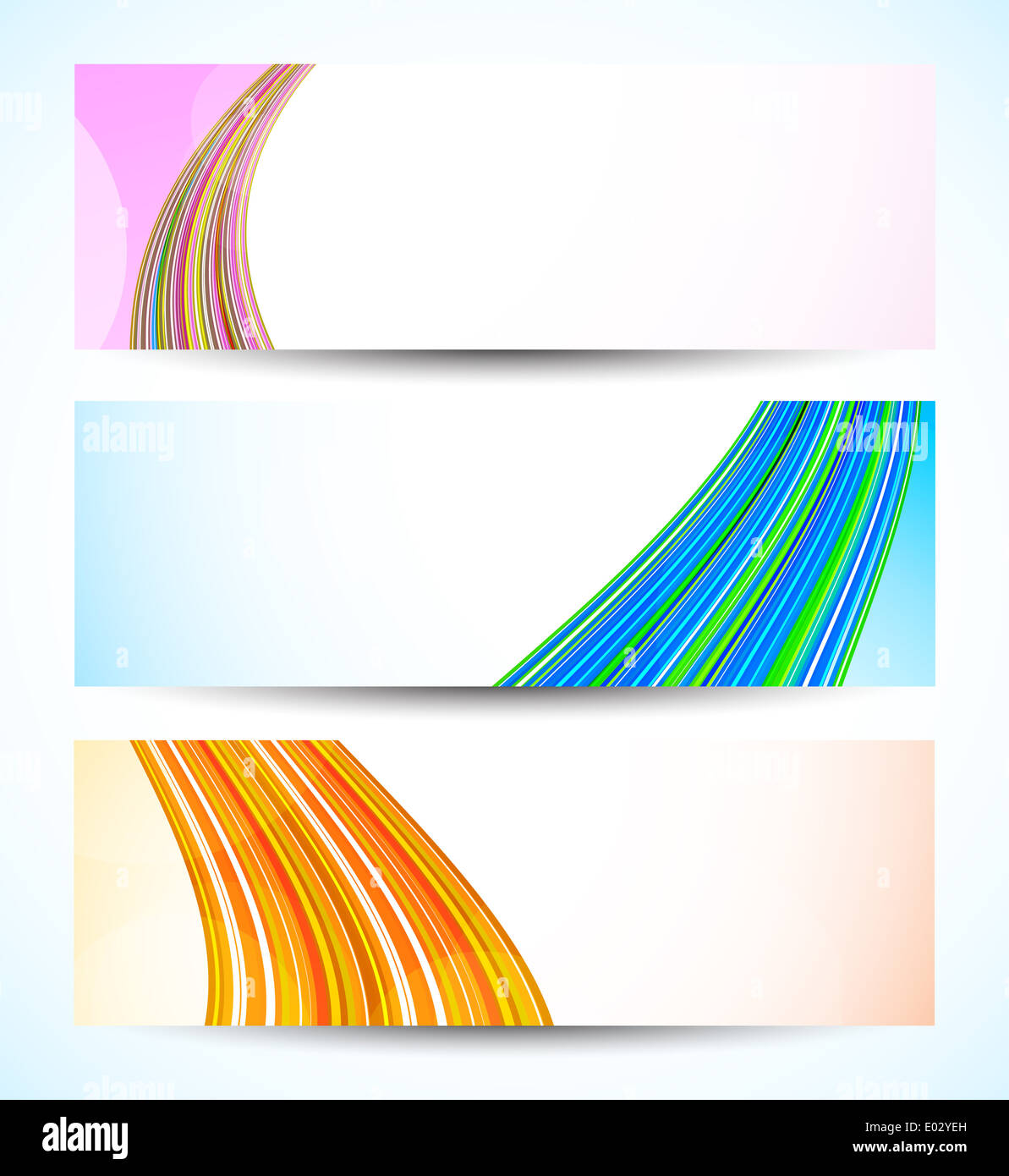 Set of tech banners. Abstract colorful illustration Stock Photo - Alamy