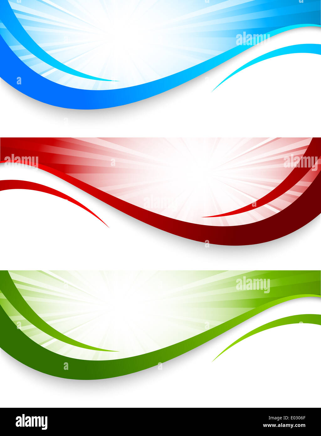 Set of wavy banners. Abstract colorful illustration Stock Photo - Alamy