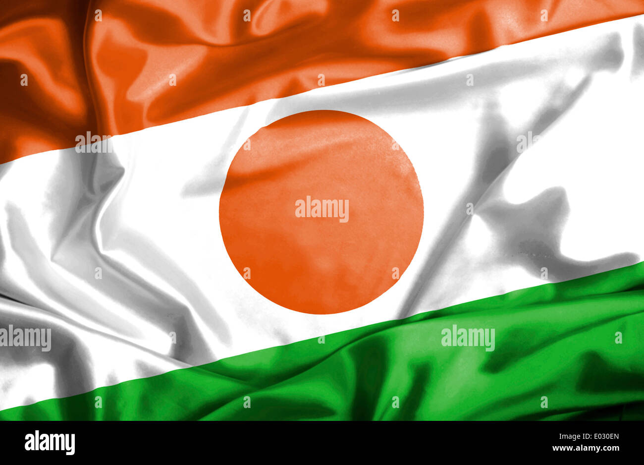 Niger waving flag Stock Photo - Alamy