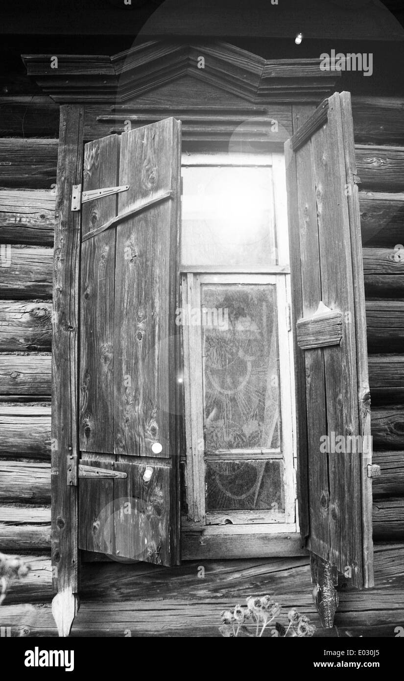 Old open window Black and White Stock Photos & Images - Alamy