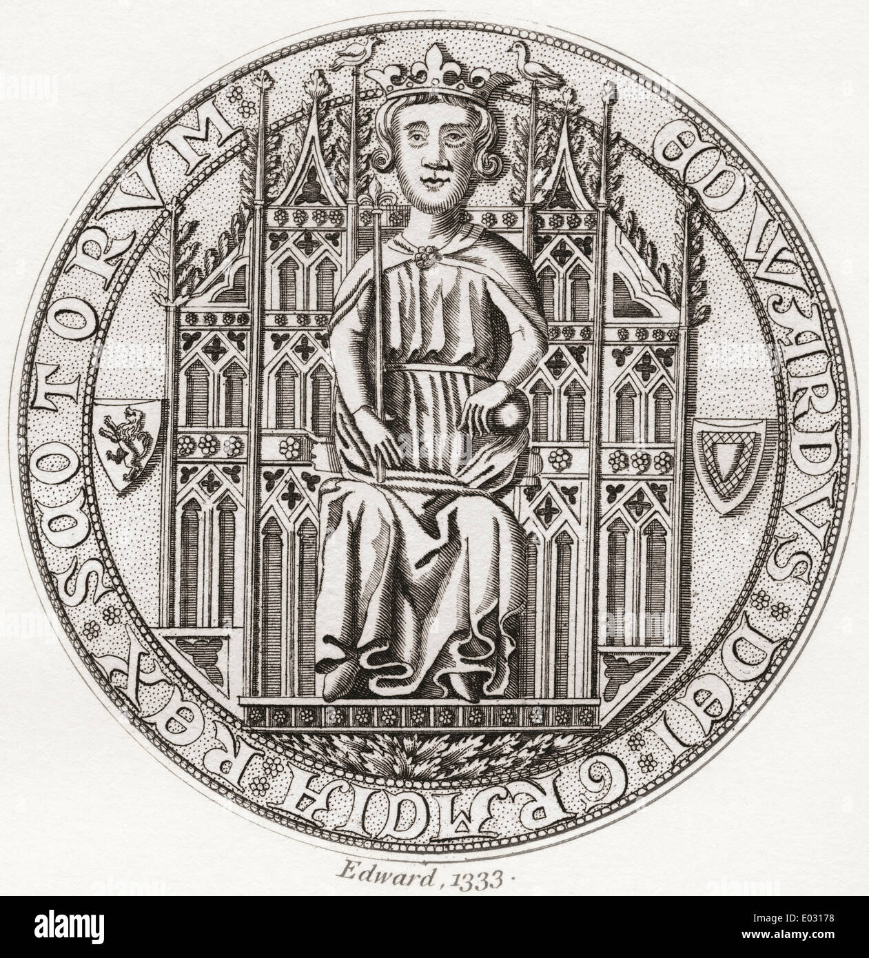 Seal edward balliol 1283 1367 hi-res stock photography and images - Alamy