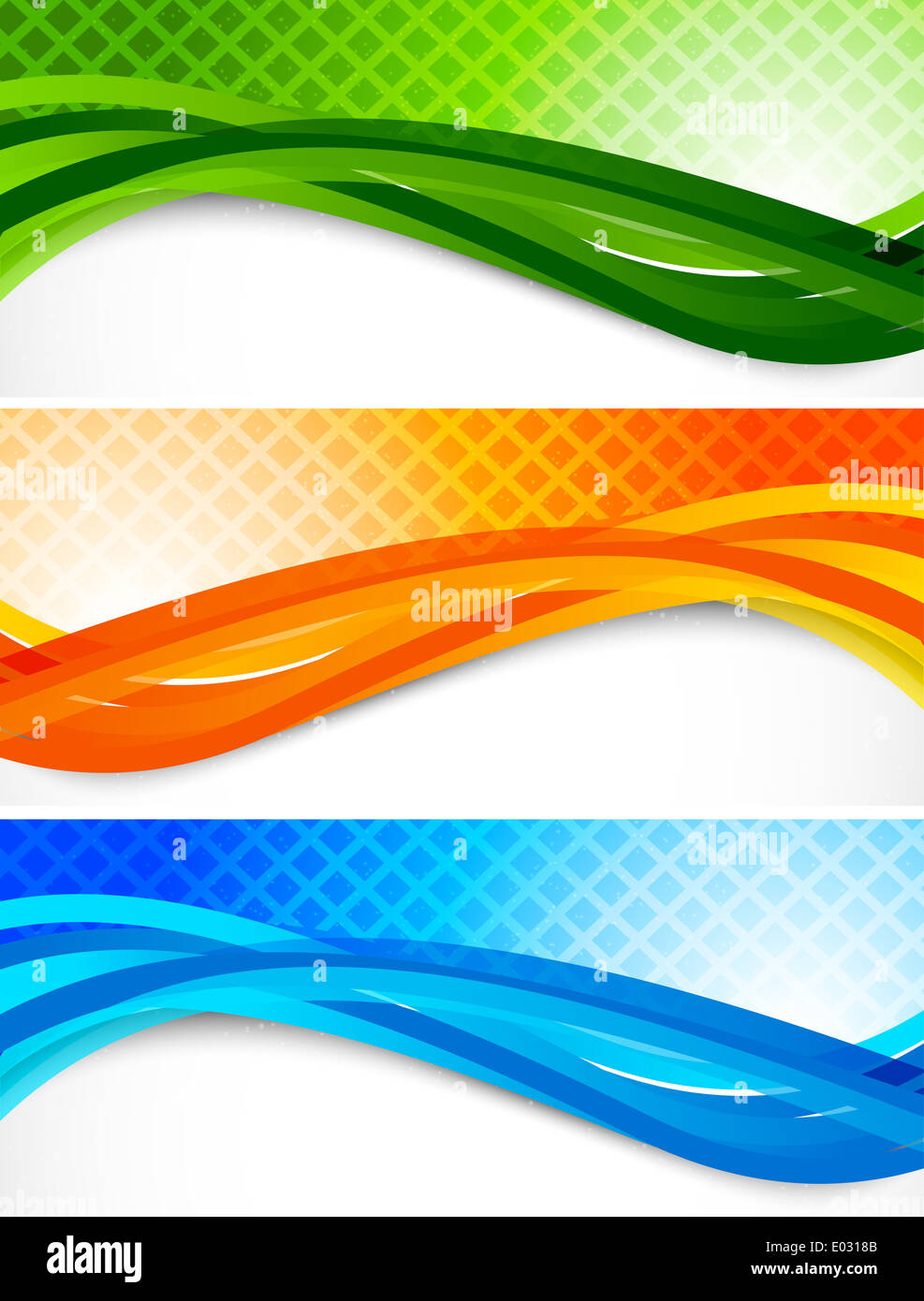 Set of wavy banners. Abstract colorful illustration Stock Photo - Alamy
