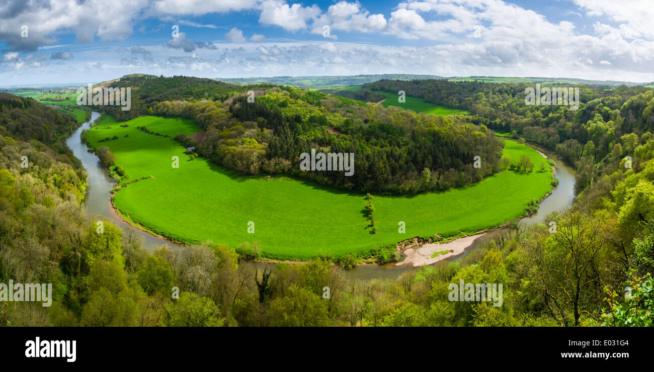 View over the Wye Valley in spring time from Yat Rock, Symonds Yat ...