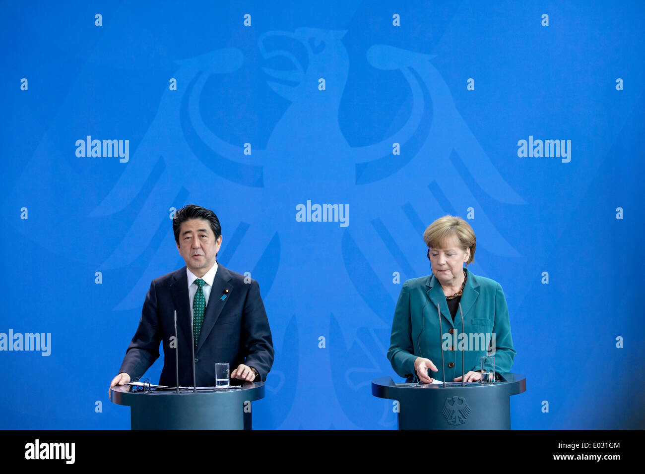 Berlin, Germany. April 30th, 2014.Shinzo Abe, Prime Minister of Japan ...
